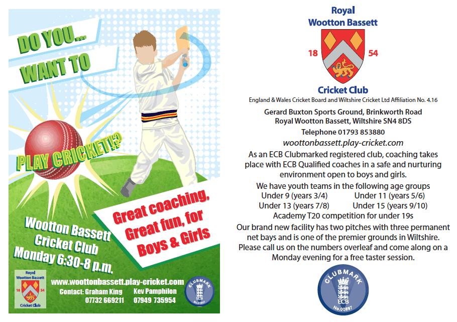 RWBTFC - News - Royal Wootton Bassett Cricket Club youth coaching
